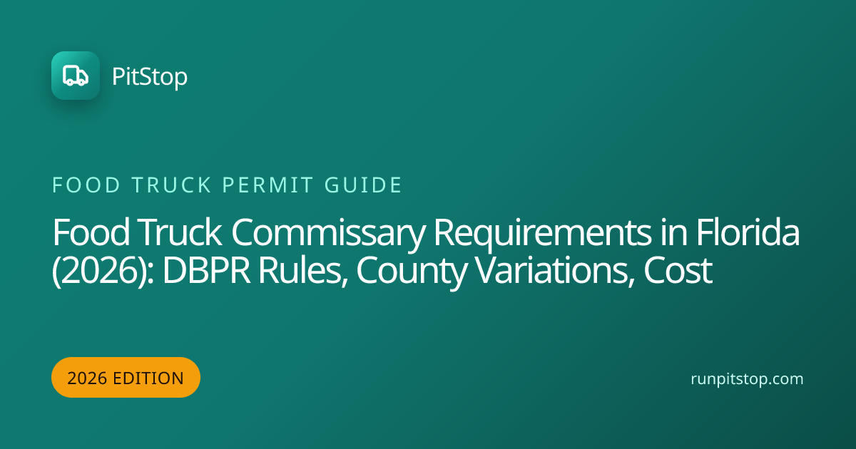 Food Truck Commissary Requirements in Florida (2026): DBPR Rules ...