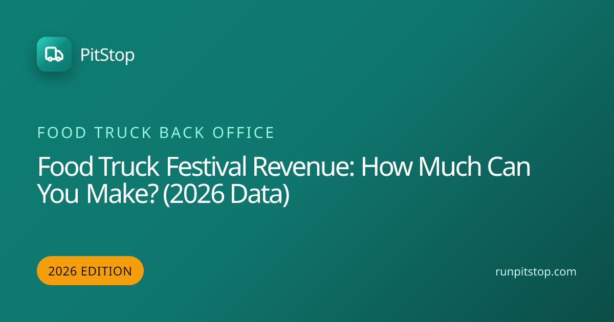 Food Truck Festival Revenue: How Much Can You Make? (2026 Data ...